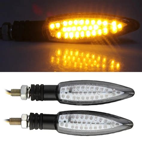 2pcs Motorcycle Yellow 30 LED Turn Signal Indicator Light Bulb Turn