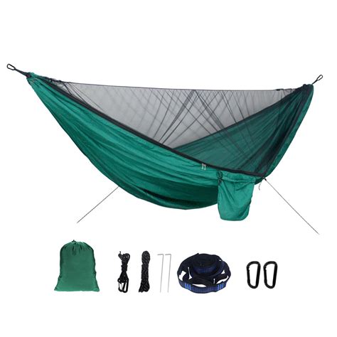 Hamaca Exterior Con Mosquitera 300kg Capacidad De Carga Fácil Cuota