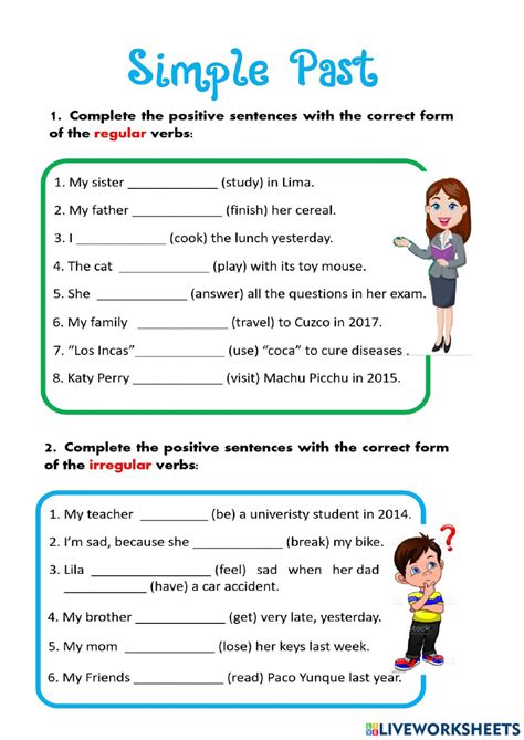 Simple Past Affirmative Regular Verbs Ficha Interacti Vrogue Co