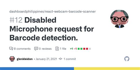 Disabled Microphone Request For Barcode Detection By Glenkleidon · Pull Request 12