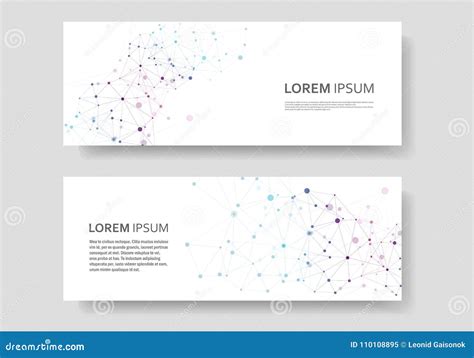 Abstract Connect Background With Dots And Lines Molecule Structure Cartoon Vector