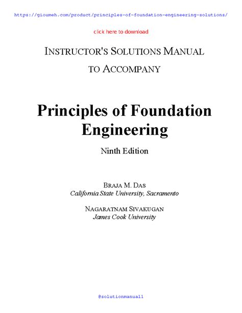 Principles Of Foundation Engineering 9th Si Edition Braja M Das