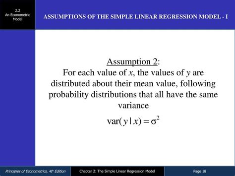 ppt chapter 2 the simple linear regression model specification and