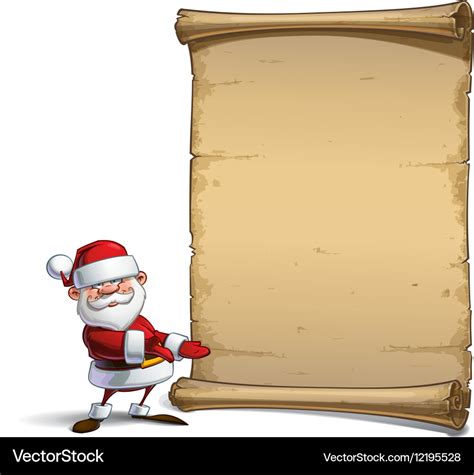 Happy Santa Scroll Showing Royalty Free Vector Image