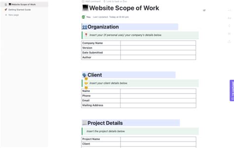 10 Free Project Scope Templates And Examples Clickup