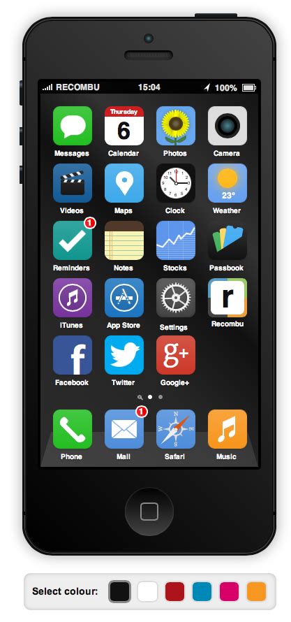 interactive iphone 5s with ios7 concept based on recent leaks 9to5mac