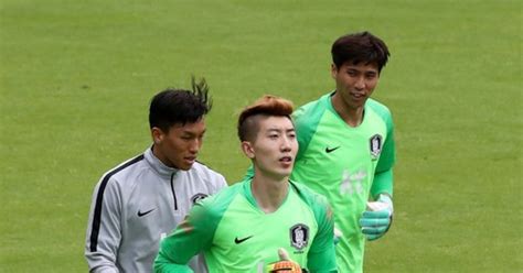 훈련하는 김승규 김진현 조현우 골키퍼