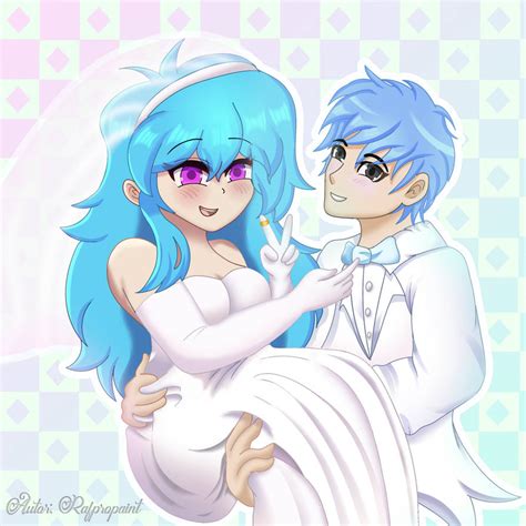 Bf And Sky Get Married Fnf Fanart Fridaynigthfunki By Rafprosplayer On