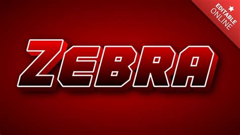 Zebra Text Effect Generator