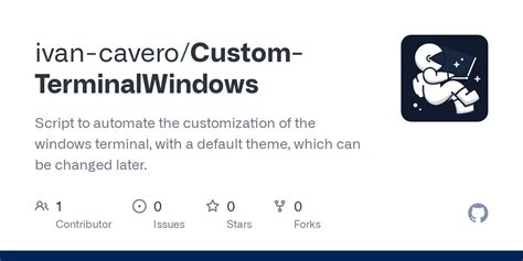 Github Ivan Caverocustom Terminalwindows Script To Automate The