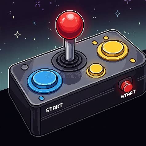 Arcade Joystick Controller Line Art Icon For Apps Or Website Stock