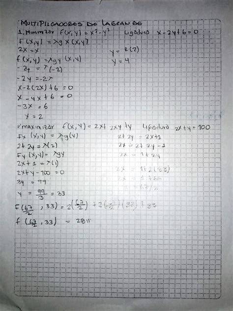 Multiplicadores De Lagrange Pdf