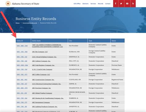 Alabama Secretary Of State Business Entity Search Secretary Of State