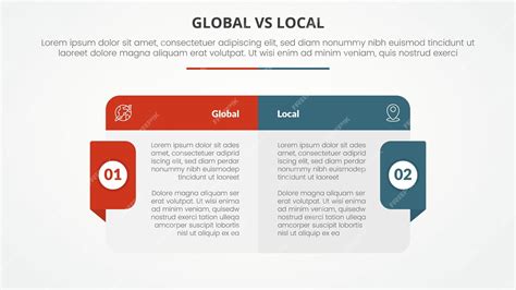 Premium Vector Global Vs Local Versus Comparison Opposite Infographic Concept For Slide