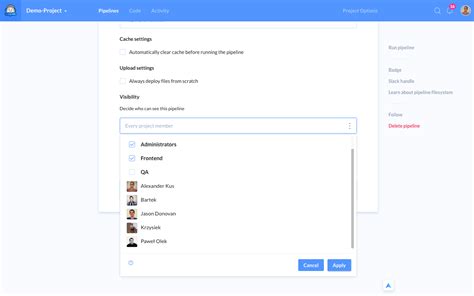 permissions in pipelines
