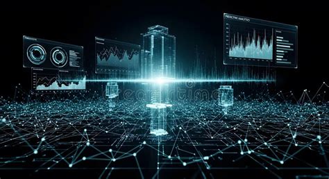 Futuristic City Data Visualization With Advanced Analytics And Network