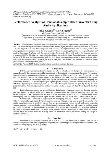 Multirate Digital Signal Processing Ppt