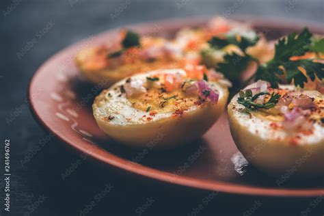Fried Hot Boiled Egg Masala Is A Popular Healthy Breakfast Or Starter