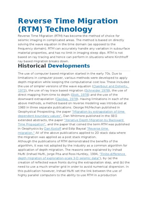 Reverse Time Migration Pdf Numerical Analysis Reflection Physics