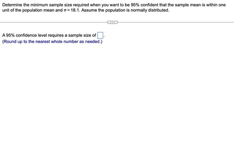 Solved Determine The Minimum Sample Size Required When You Chegg