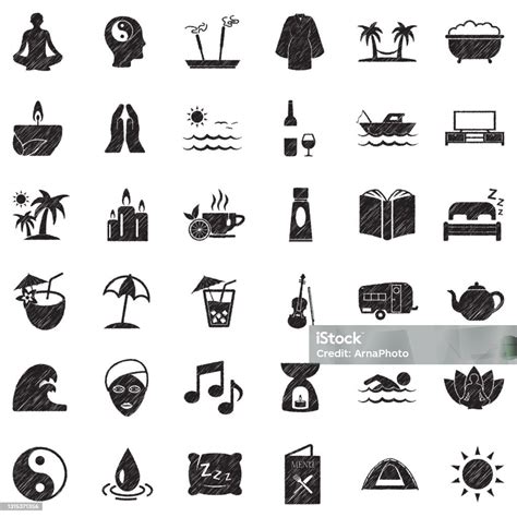 휴식 아이콘 블랙 스크리블 디자인 벡터 일러스트레이션 Brand Name Video Game에 대한 스톡 벡터 아트 및 기타 이미지 Brand Name Video