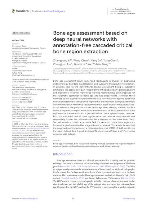 Pdf Bone Age Assessment Based On Deep Neural Networks With Annotation Free Cascaded Critical
