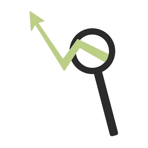 Premium Vector Magnifying Glass And Up Arrow Growth Business Concept