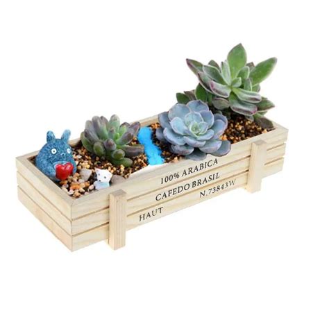 Винтаж деревянный ящик сад Настольный цветочный горшок брелок коробка для хранения декоративные