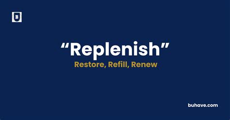 Replenish Meaning And Definition Dictionary