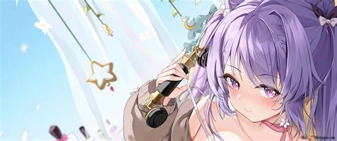 Hot Anime Keqing Talking With Someone Genshin Impact K Wallpaper Download