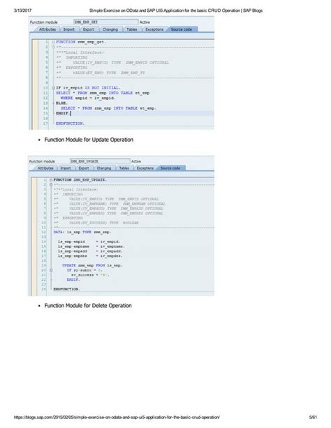 simple exercise on o data and sap ui5 application for the basic crud