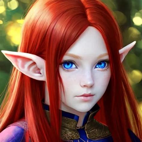 Closeup Face Portrait Of An Elf Smooth Soft Skin B Openart