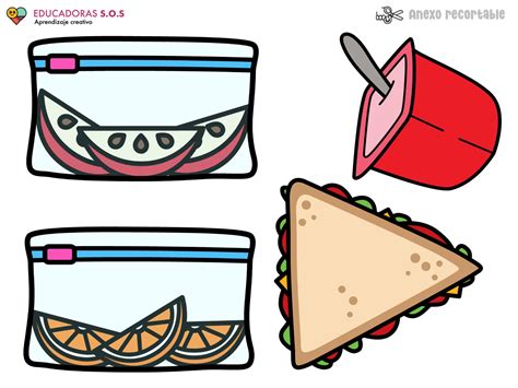 La Lonchera Saludable Recortable Para Trabajar En El DÍa Mundial De La AlimentaciÓn Imagenes