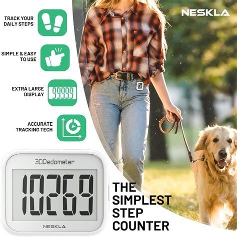 3d Pedometer For Walking Simple Step Counter For Walking With Large
