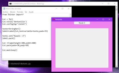 Ejemplos De Python Con La Librer A Tkinter Usando Bloc De Notas