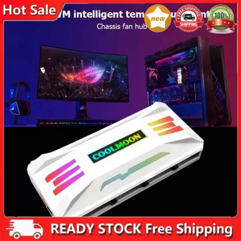 Coolmoon Rgb Controller 4pin Pwm 5v 3pin Argb Cooling Fan Smart Intelligent Uk £11 03 Picclick Uk