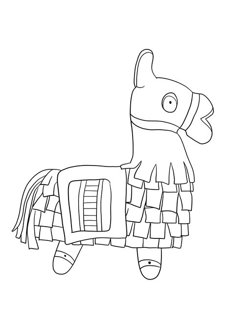 Fortnite Llama Coloring Page Llama Drawing Cool Color