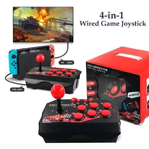 Joystick De Juego Con Cable Usb 4 En 1 Retro Arcade Station Turbo Games