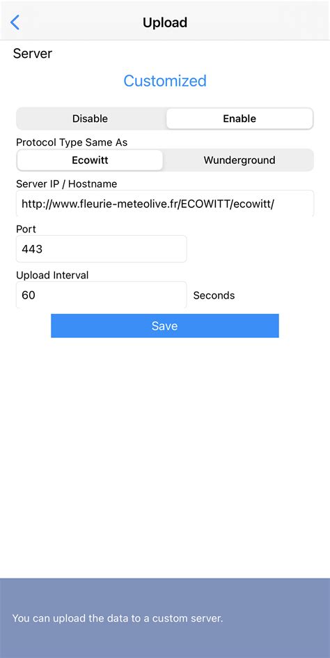 ecowitt custom upload problem solved ask a question weather