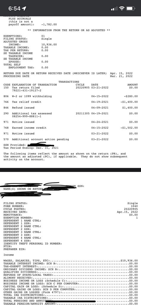 Wtf Are These Codes Finally Got My Tax Transcript Filed 0131 Was