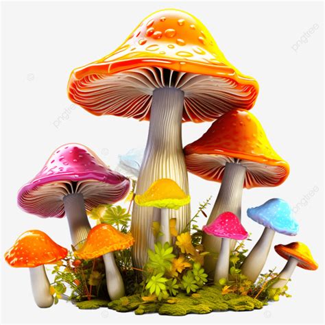 네온 빛나는 다채로운 버섯 네온 버섯 빛나는 곰팡이 다채로운 곰팡이 Png 일러스트 및 이미지 에 대한 무료 다운로드 Pngtree