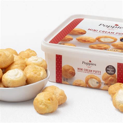 Poppies Mini Cream Puffs Cream Puff T Box Costco Cream Puffs
