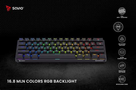 Mechanical Keyboard Blackout RED Savio