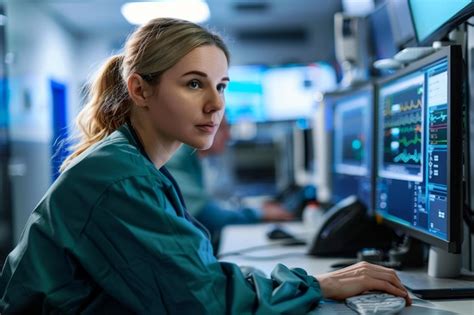 woman working at computer automating administrative tasks in healthcare