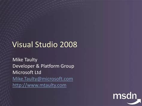 PPT Visual Studio PowerPoint Presentation Free Download ID