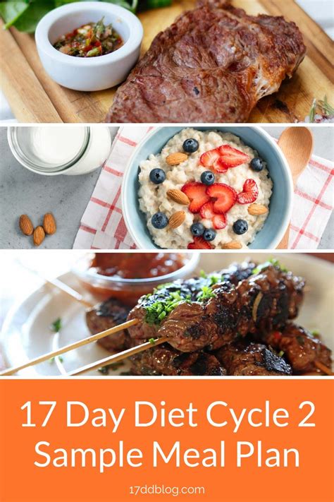 17 Day Diet Cycle 2 Sample Menu New Meal Plan My 17 Day Diet Blog