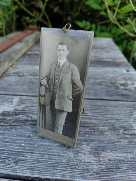 Antique Edwardian Carte De Visitor Frame With Original Foto Etsy