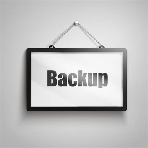 Premium Vector Backup Text Sign
