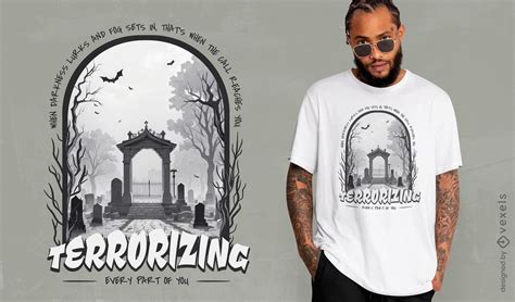 Terrorizing Graveyard T Shirt Design Vector Download