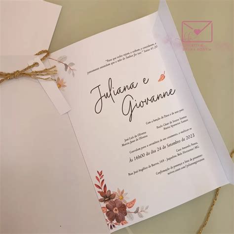 Atelie Bruna Bonfim Convite De Casamento